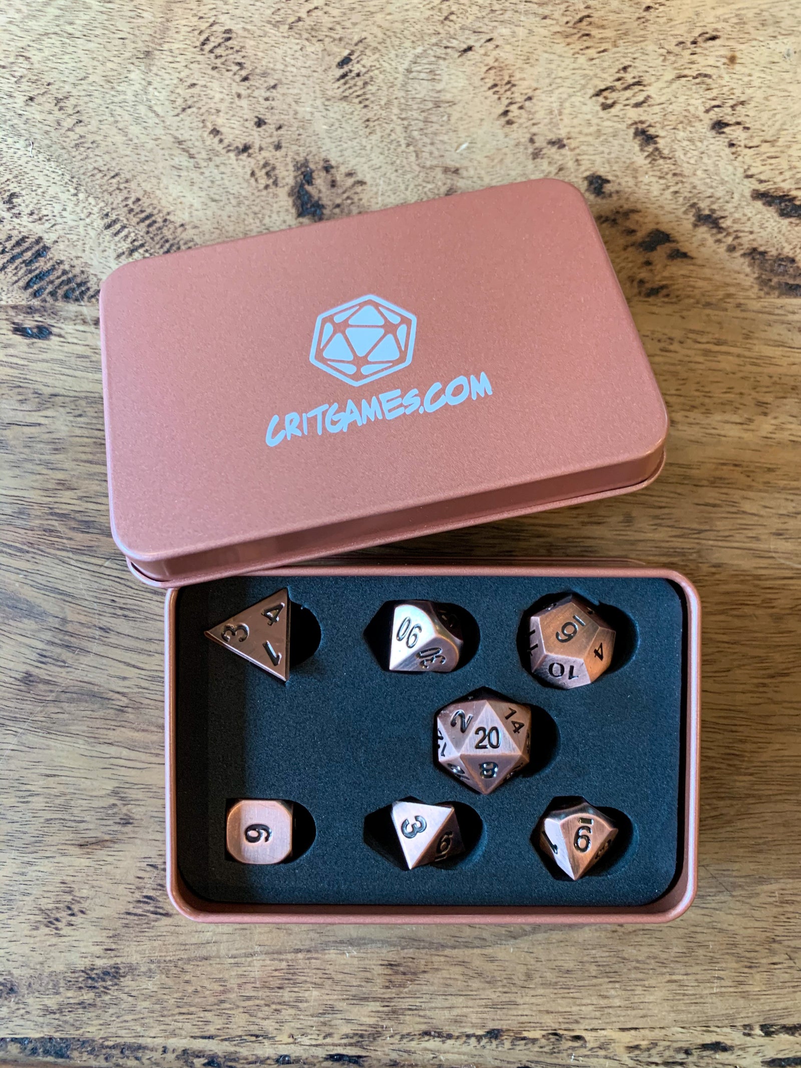 Bronze Solid Metal Dice - Crit Games