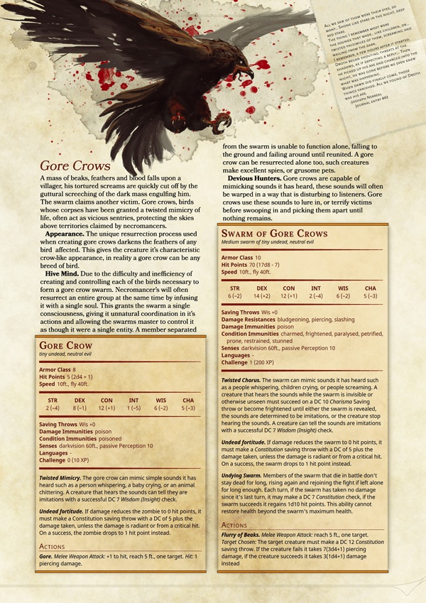 DnD 5E Monster Manual Template Crit Games